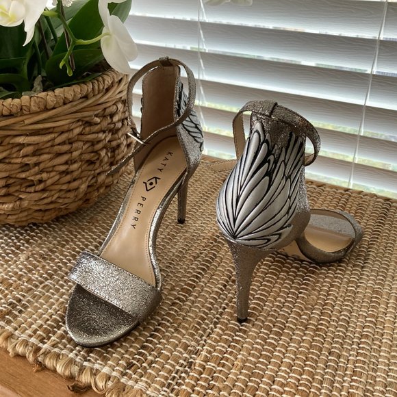 Katy Perry Collections | Shoes | Katy Perry Silver Metallic Angel Wings ...